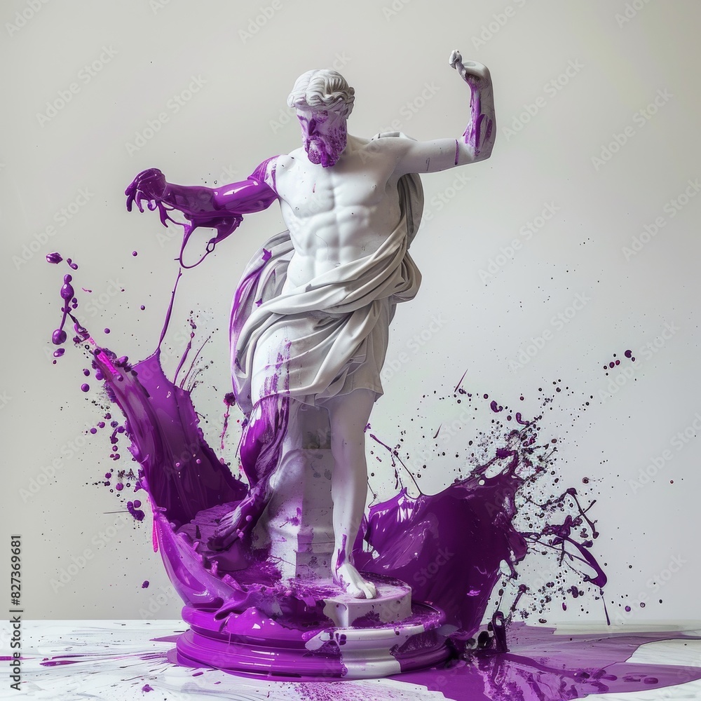Abstract Elegant Stoic Figure Portraying the Stoicism Existence with ...