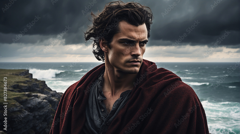 Byronic Hero, handsome byronic hero man, romantic melancholic figure ...