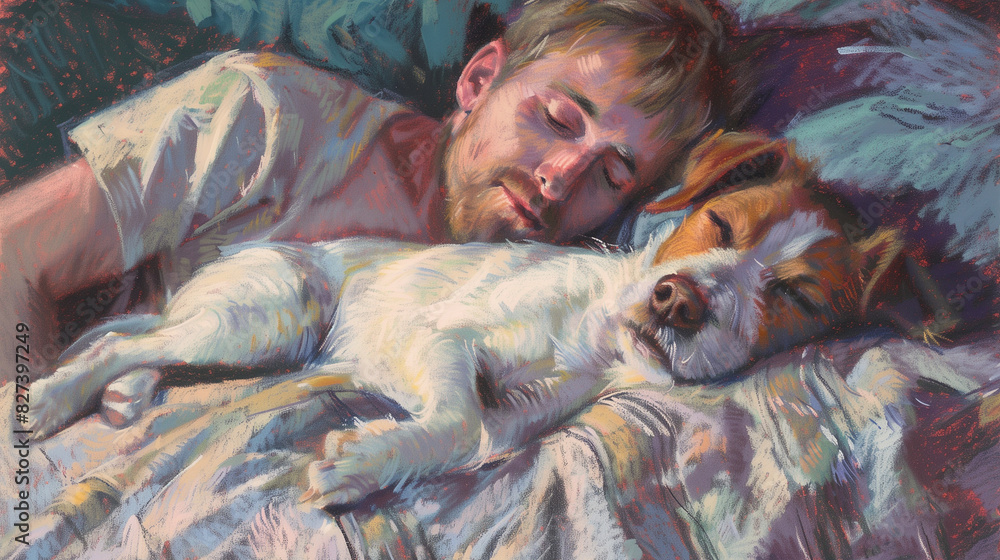 man and dog, man and dog at the beach, furry friend, loyal friend ...