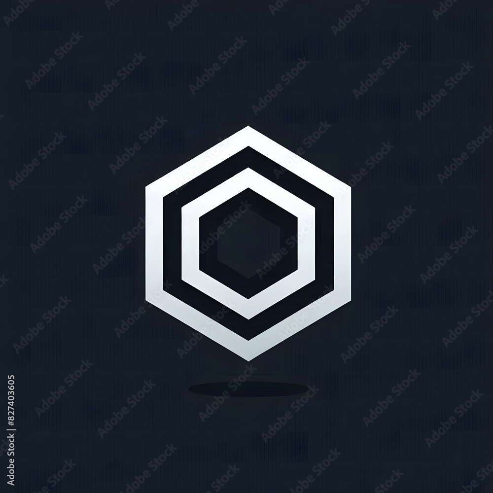 AI Generate of Logo Concept Design Vector Icon of Geometric Shape Hexagonal in Random Color and ...