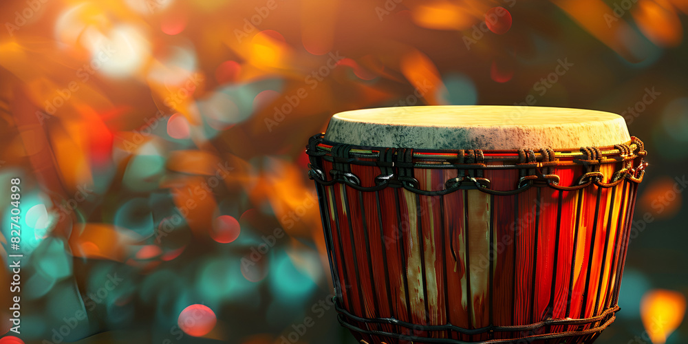 Music sounds wooden djembe drums, Hand drum music instrument image ...