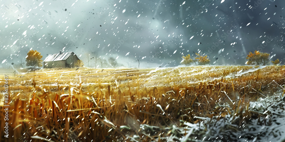 Hailstorm Climate Impact: An illustration showing the impact of ...