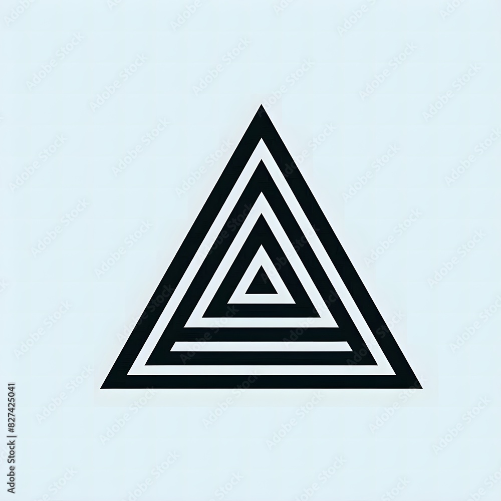 AI Generate of Logo Concept Design Vector Icon of Geometric Shape Triangle Pyramid in Random ...