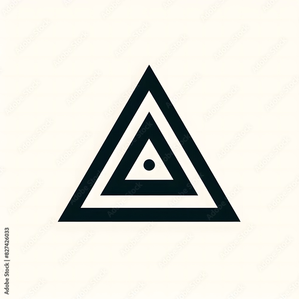 AI Generate of Logo Concept Design Vector Icon of Geometric Shape Triangle Pyramid in Random ...