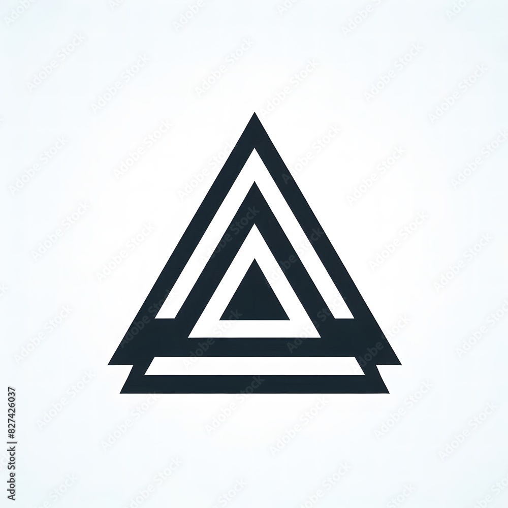 AI Generate of Logo Concept Design Vector Icon of Geometric Shape Triangle Pyramid in Random ...