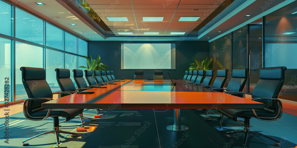 Corporate Meeting Room: A modern and sleek meeting room set up for a ...