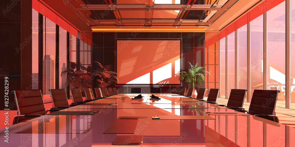 Corporate Meeting Room: A modern and sleek meeting room set up for a ...