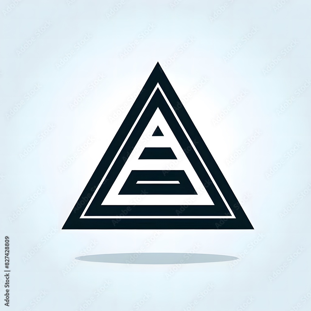 AI Generate of Logo Concept Design Vector Icon of Geometric Shape Triangle Pyramid in Random ...