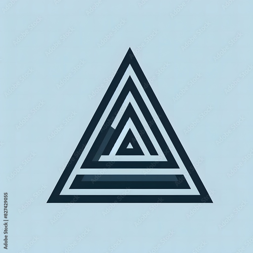 AI Generate of Logo Concept Design Vector Icon of Geometric Shape Triangle Pyramid in Random ...