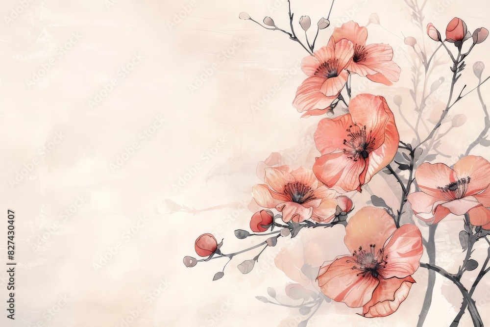 Boho round floral frame sticker style on transparent background - Ai ...