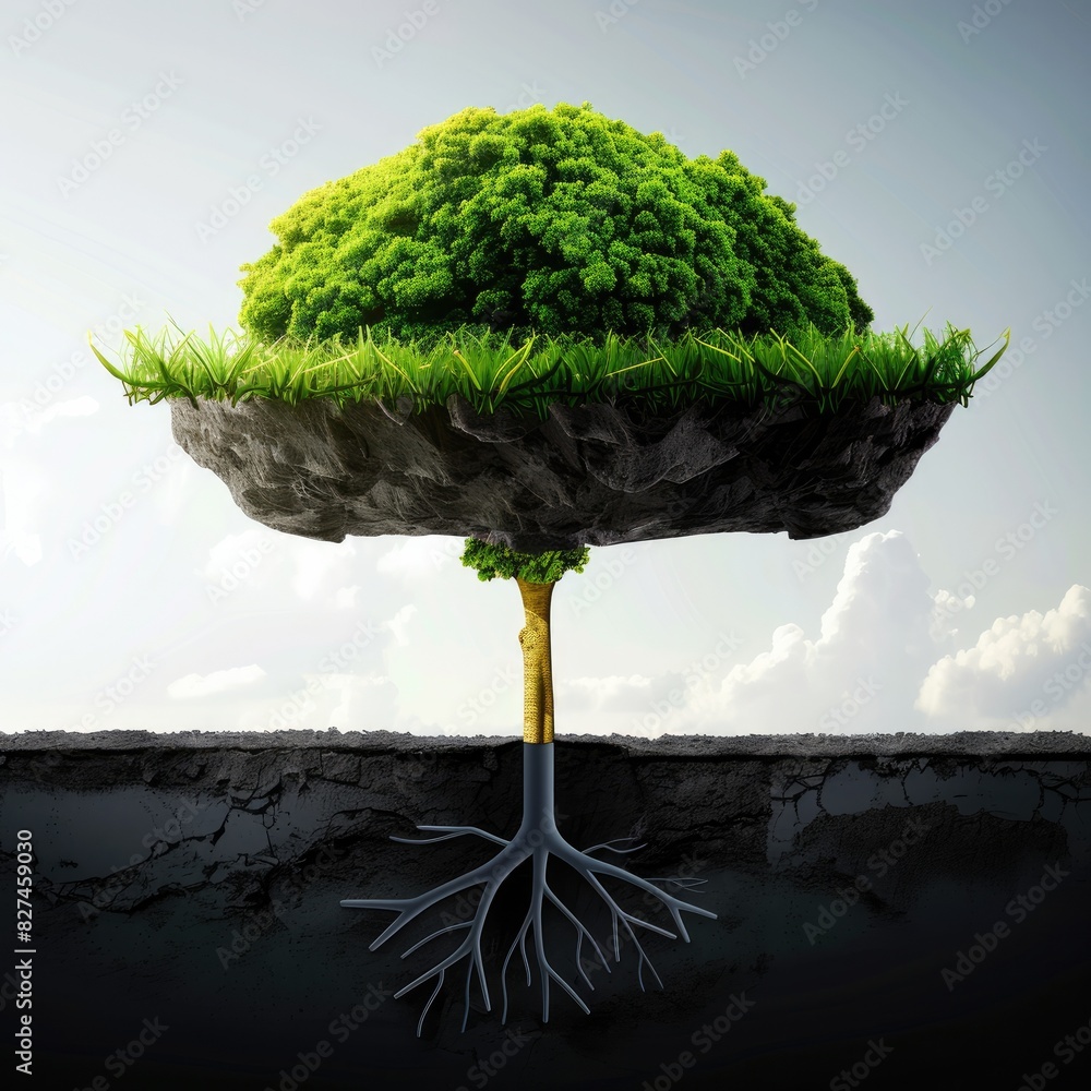Inverted Life: Topiary Tree of Life Growing Upside Down into ...