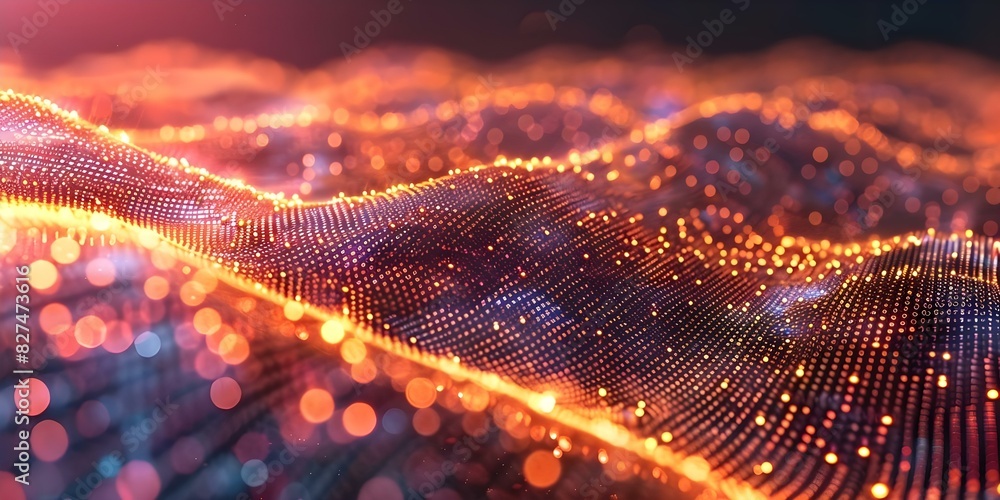 Binary code network nodes with abstract data flow futuristic technology ... Binary code network nodes with abstract data flow futuristic technology ...