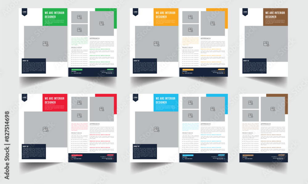 Technical Data Sheet layout template. Product Catalogue & modern a4 ...