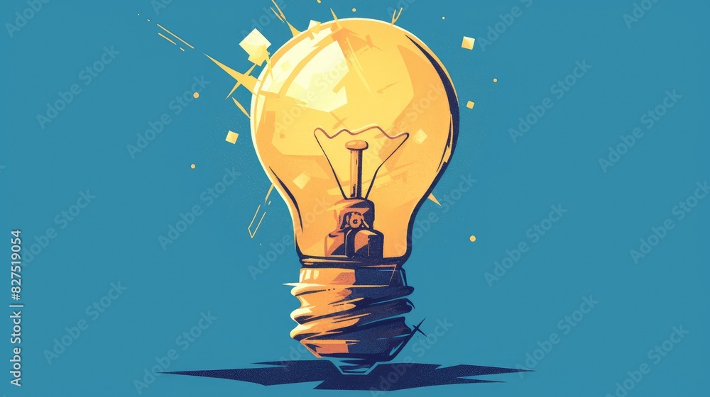 Generating ideas illustrated through a light bulb icon is the essence ...