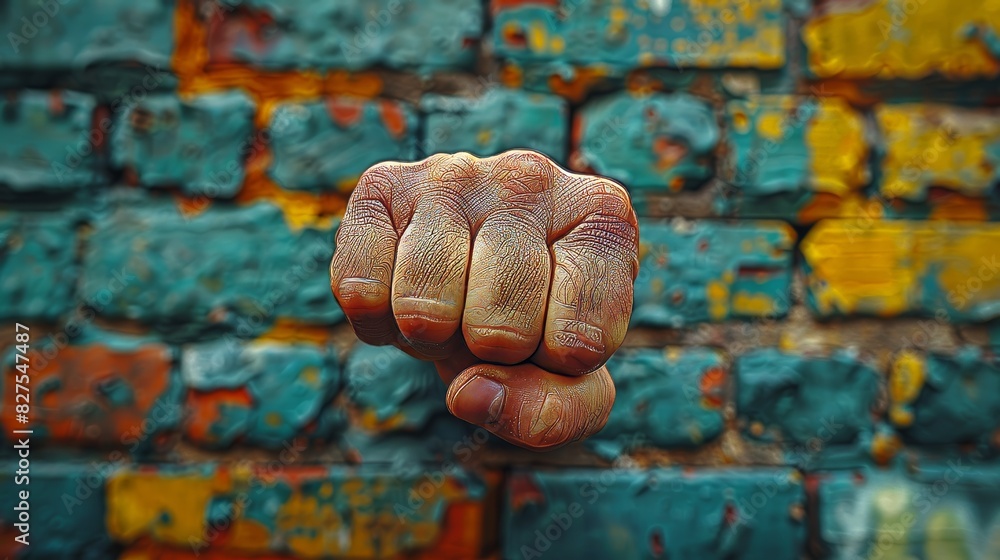 'Courageous Determination' depicts the spirit of brave determination ...