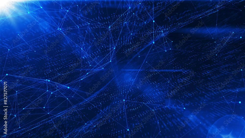 abstract blue background with stars/ video background/ intro video ...