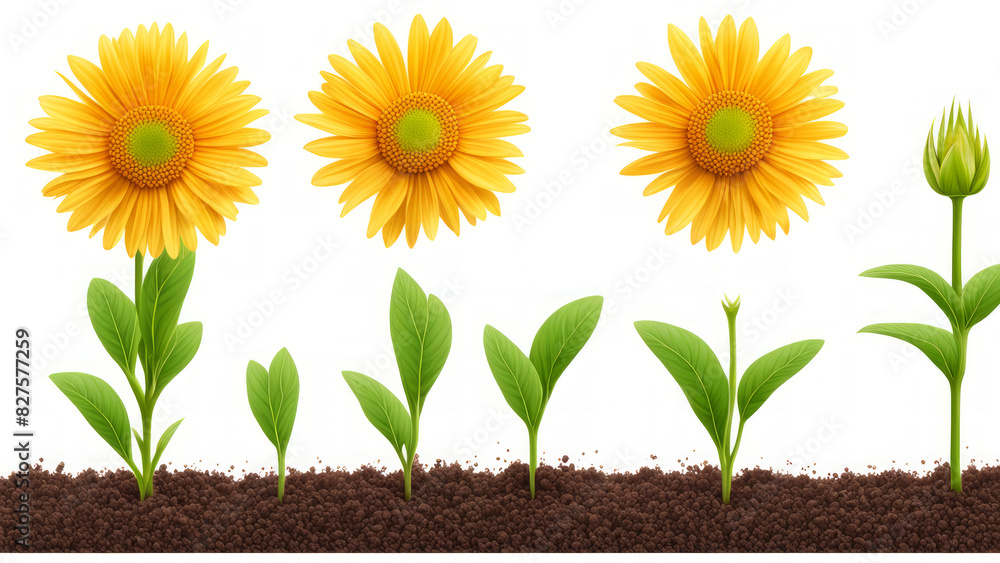 the growth path of a plant, from the germinating seed to the fully ...