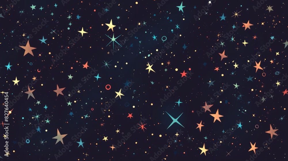 An enchanting animated display of twinkling stars in a charming cartoon ...