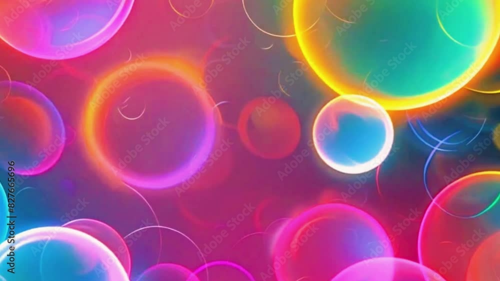 Multiple circles expanding and contracting with gradient colors and ...