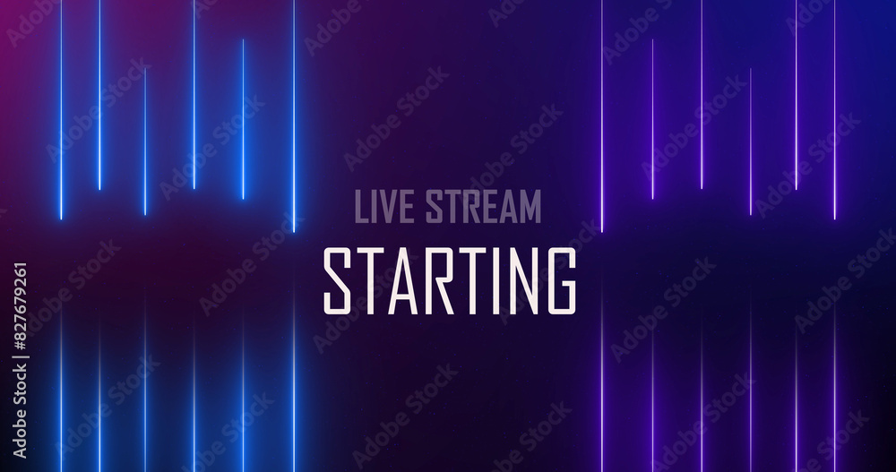 Live Streaming Background Frame - Animated Neon Overlay Template ...