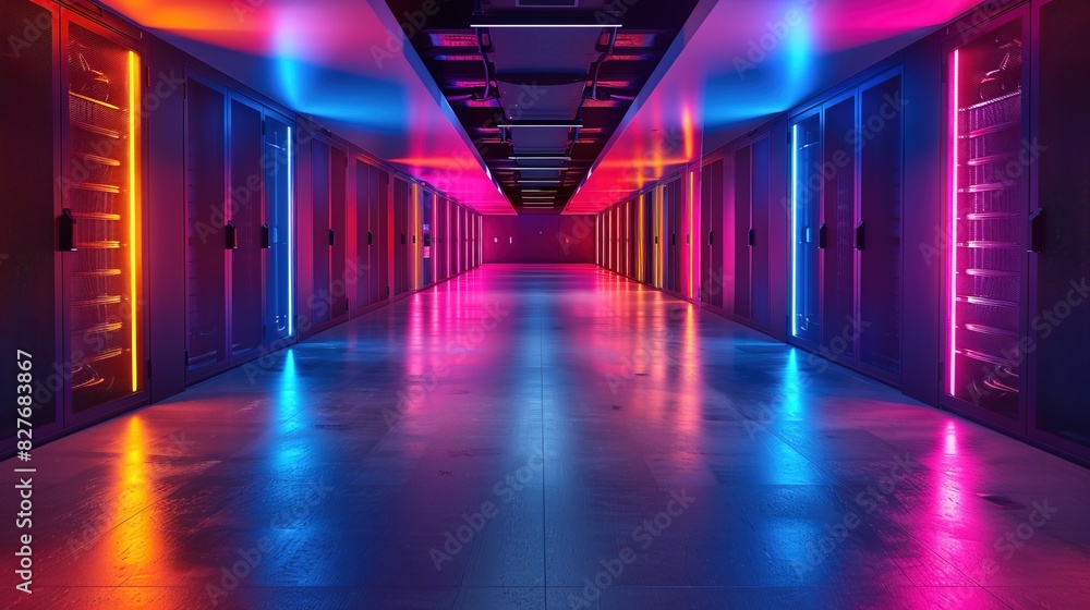 The server room. Data Center and AI Infrastructure background wallpaper ...