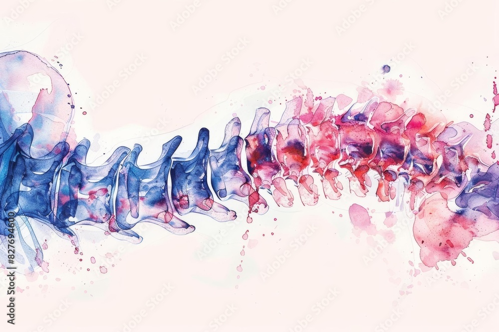 Full spinal column Xray, clear visibility of vertebrae, orthopedic ...