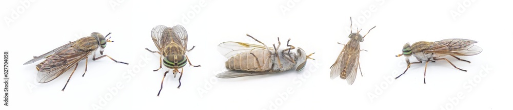 striped horse fly - Tabanus lineola - species of biting yellow horse ...