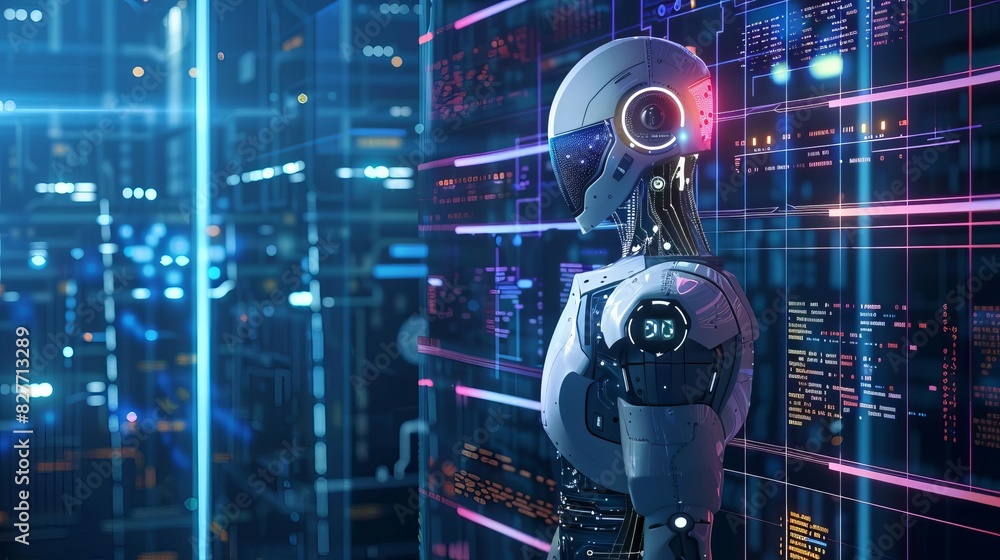 futuristic artificial intelligence ai technology concept robotic ...