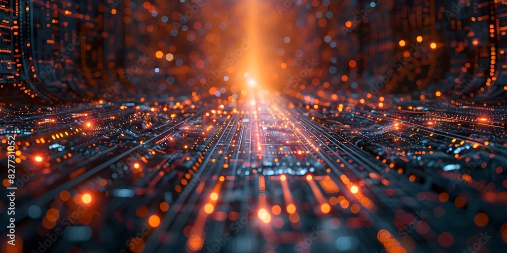 D Model of a Futuristic Business Showcasing Artificial Intelligence and ...