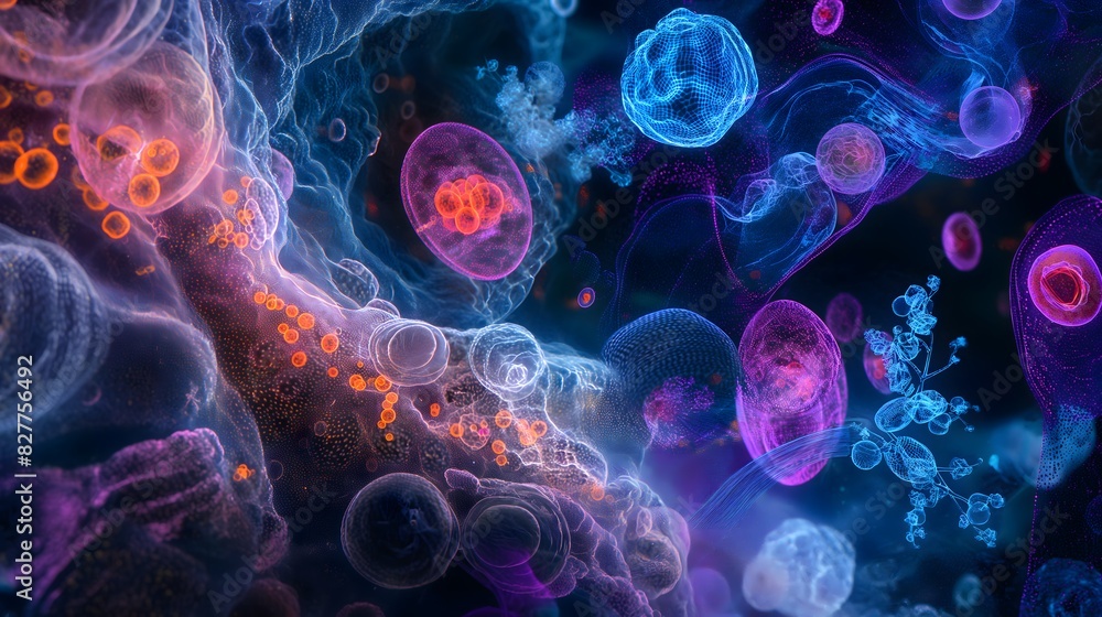 3. **Cellular Symphony**: Showcase the dynamic movement and ...