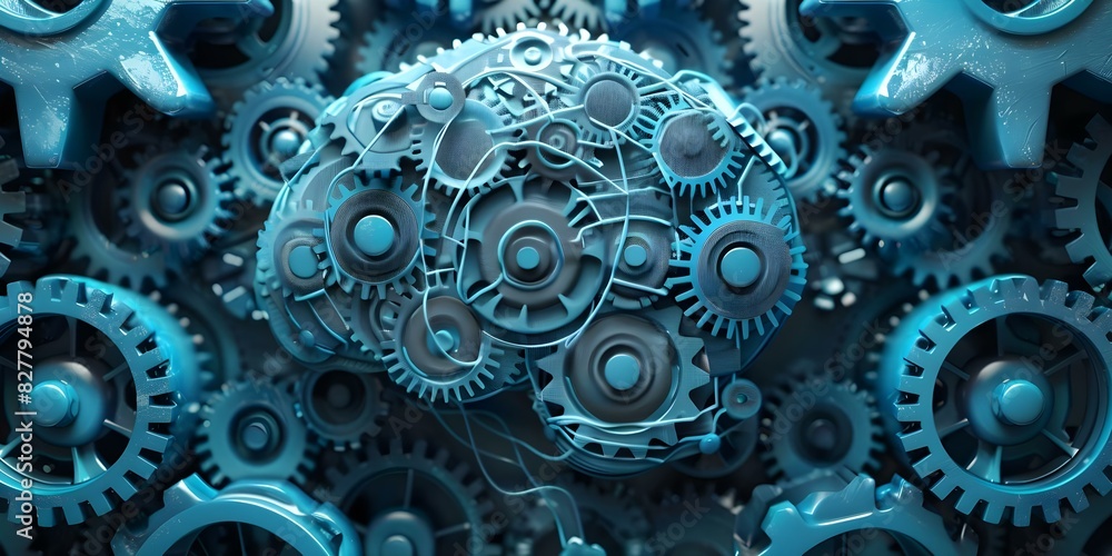 "Stop Motion Animation: Gears Forming Brain Symbolizing Complex ...