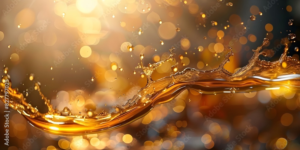 Oil Splashing Within a Car Engine During Lubrication. Concept Car ...