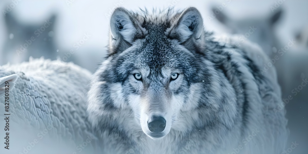 Deceptive wolf disguises itself as a harmless sheep symbolizing deceit ...