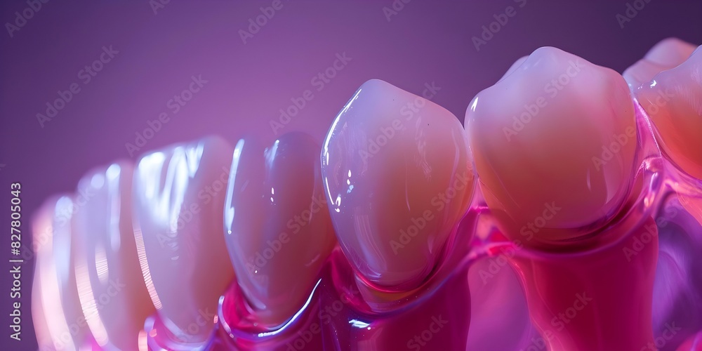 Personified plaque with a gleaming grin wreaks havoc on pristine teeth ...