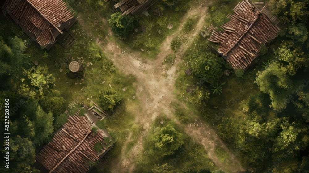 RPG battle map. Fantasy battlefield illustration, cartography medieval ...