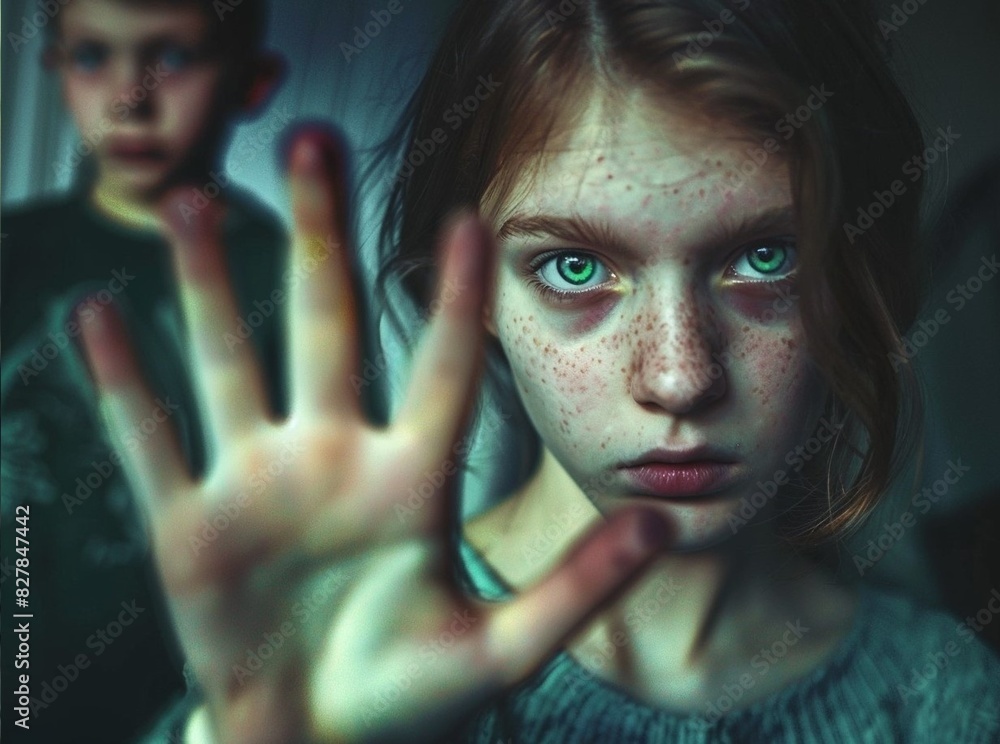 Stunning high resolution photos of a young woman with green scared eyes ...