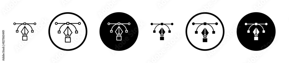 Vector vector icon set. Vector format editable object sign. anchor ...