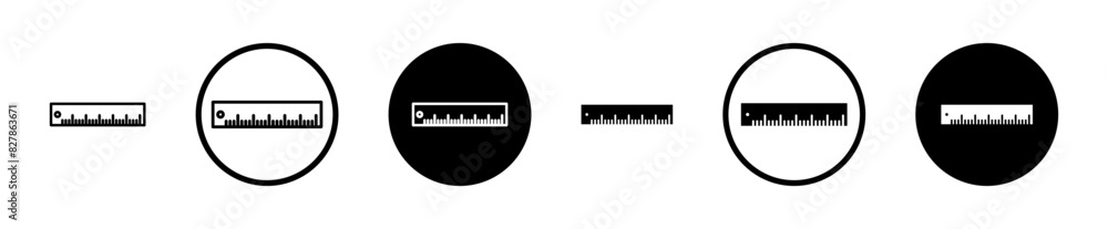Vecteur Stock School Ruler vector icon set. size, height, distance ...