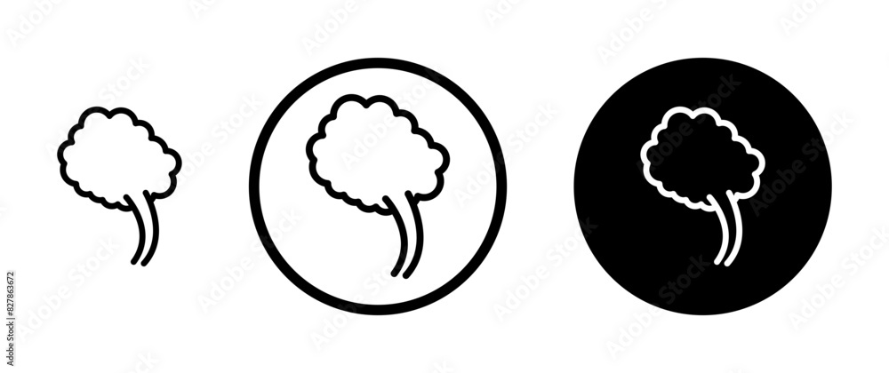 Smoke vector icon set. scent smell sign. fire hot steam icon. gas or ...