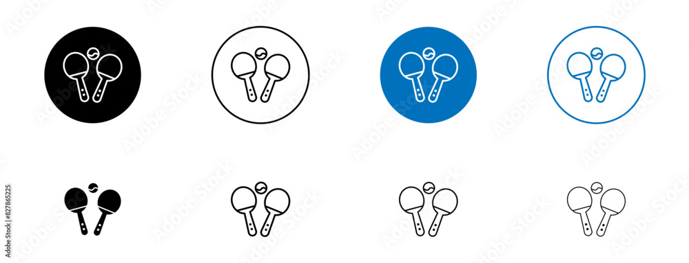 Ping pong icon set. table tennis racket vector icon. pingpong game ...