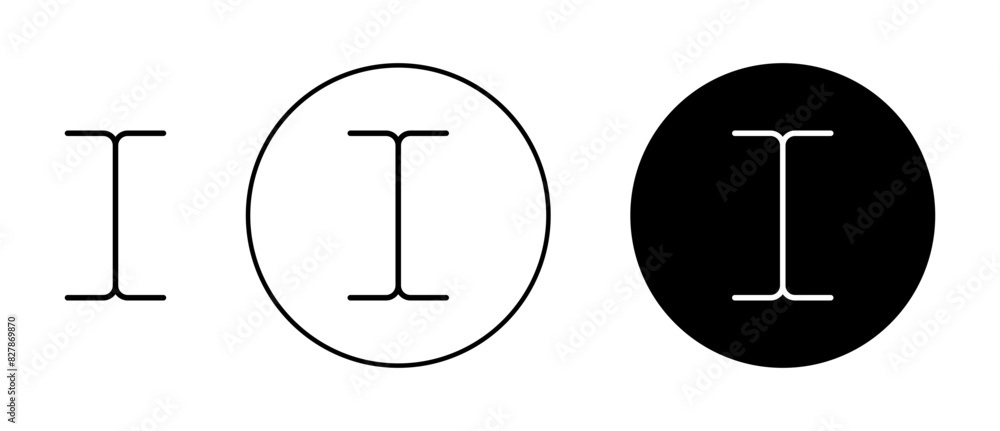 Cursor Text Icon Set Mouse Type Cursor Vector Symbol Test Edit Or Insert Pointer Sign Write