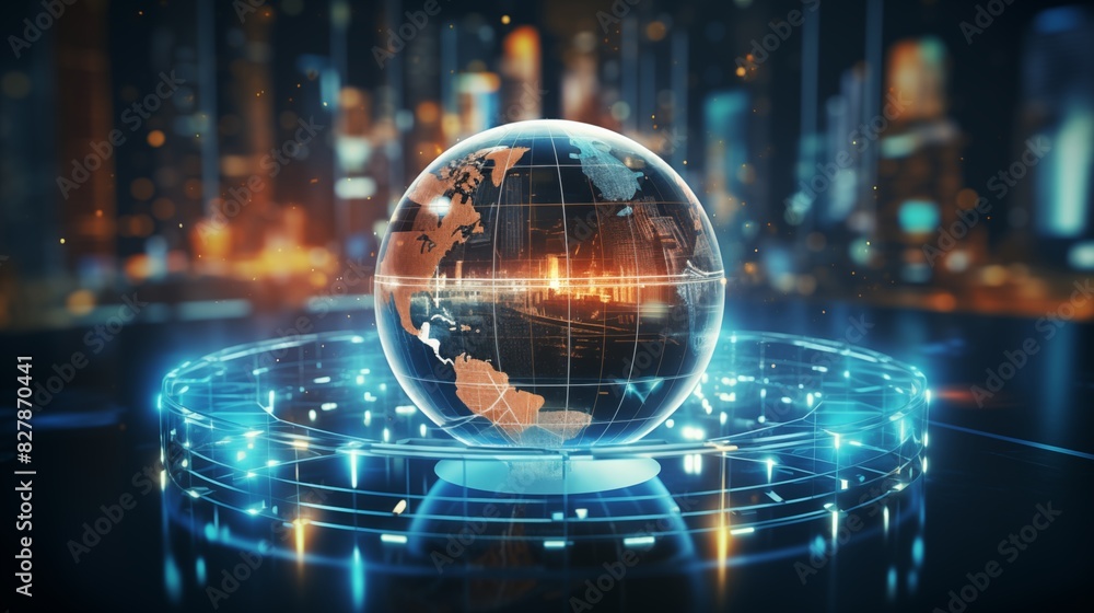 A futuristic 3D globe highlighting the impact of Silicon Valleya??s AI ...