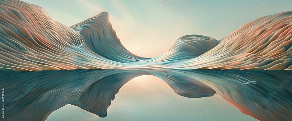 Abstract forms float in a void of infinite possibility, their surfaces ...