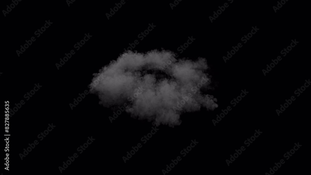 Explosion smoke dust shockwave in slow motion, 4K with alpha channel ...