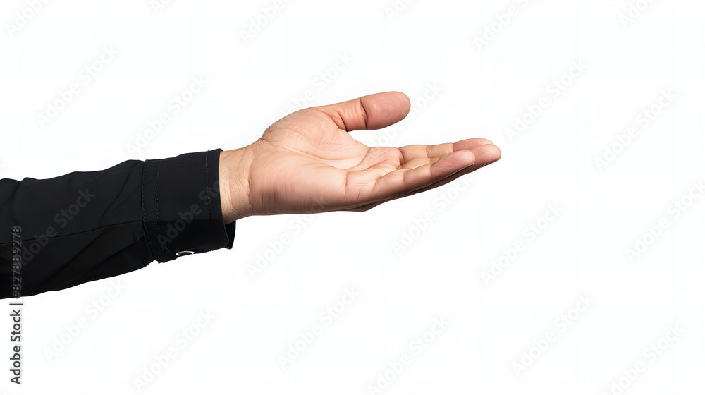 Cupped hand gesture png mockup isolated on white background, simple ...