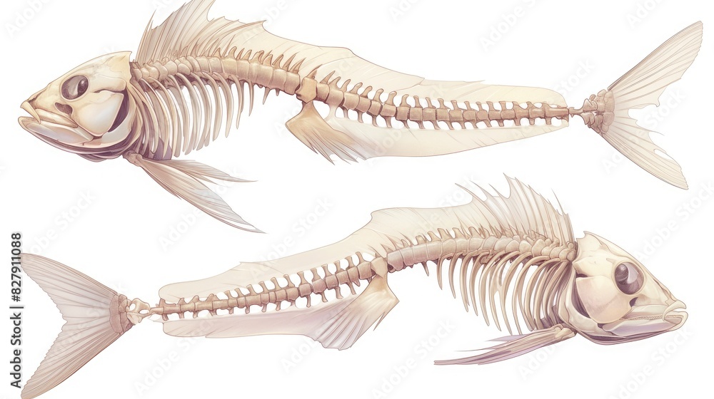 The skeletal system of fish comprises key components like the vertebral ...