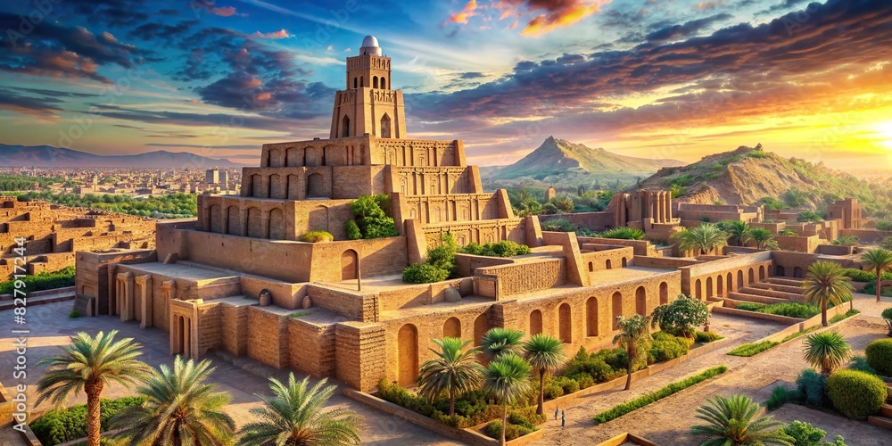 Exploring ancient Babylon with views of the Tower of Babel, biblical ...