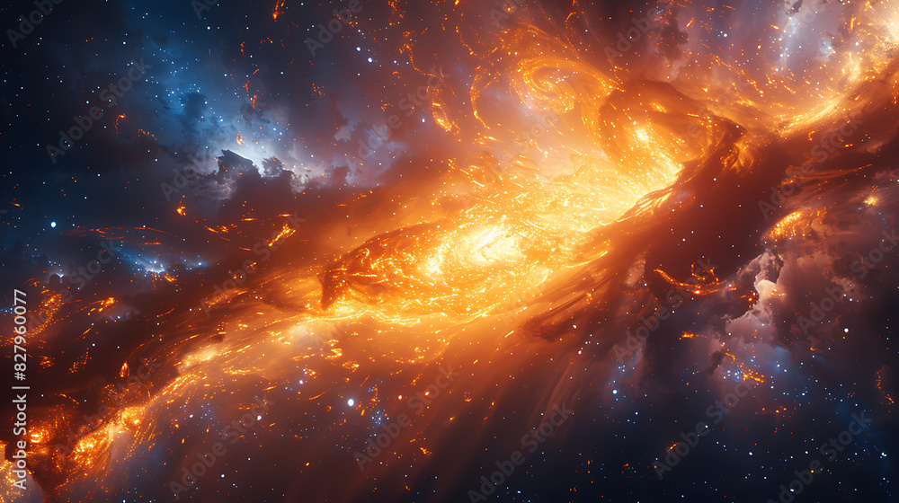 illustration of a celestial phenomenon known as a supernova with ...