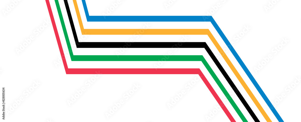 Abstract Olympic games stripes isolated on transparent background ...