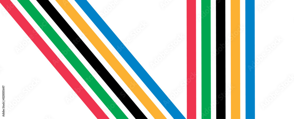 Abstract Olympic games stripes isolated on transparent background ...